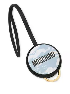 Moschino Logo-print Keyring - Black