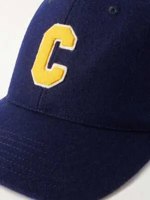 Celine Logo-appliquéd Virgin Wool-blend Flannel Baseball Cap