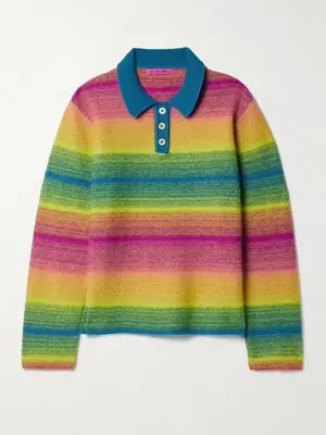 THE ELDER STATESMAN Blurry Stripe Oversized Sweater