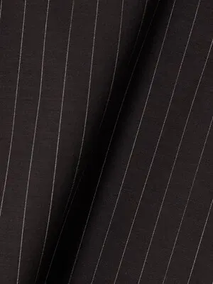 ST. AGNI Distressed Pinstriped Wool-blend Tank - Brown
