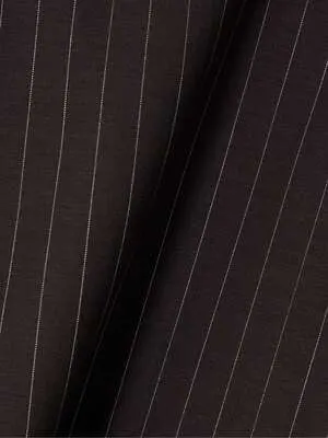 ST. AGNI Distressed Pinstriped Wool-blend Tank - Brown