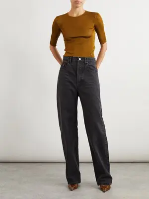 Saint Laurent High-rise Tapered Jeans