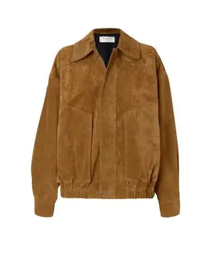 Saint Laurent Suede Jacket - Brown