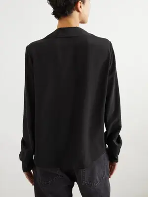 Saint Laurent Silk Crepe De Chine Blouse