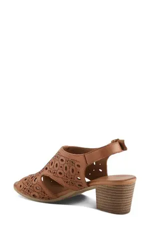 SPRING STEP SHOES Kovach Leather Slingback Sandals - Camel
