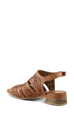 SPRING STEP SHOES Plasma Ankle Strap Leather Sandals - Camel