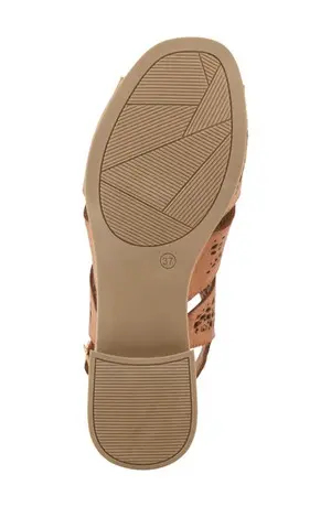 SPRING STEP SHOES Plasma Ankle Strap Leather Sandals - Camel