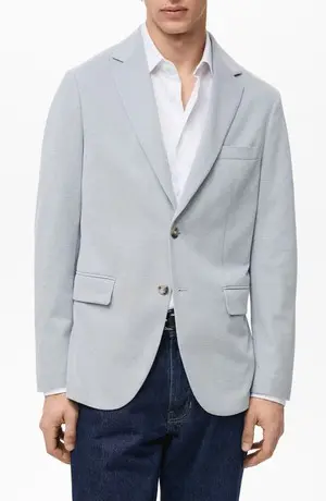 Mango Notched Lapel Outerwear For Men