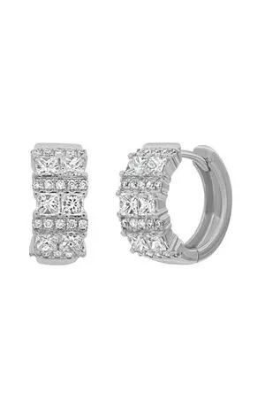 Bony Levy Mika Diamond Huggie Hoop Earrings - 18k White Gold