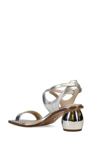 Pelle Moda Laika Ankle Strap Sandal - Silver