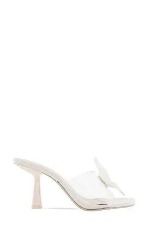 Bcbgmaxazria Remani Flower Embellished Sandals - Clear/ Stone