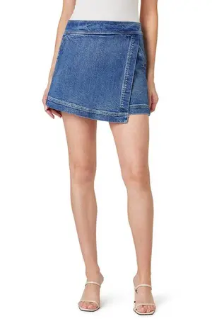 Habitual Faux Wrap Denim Skort