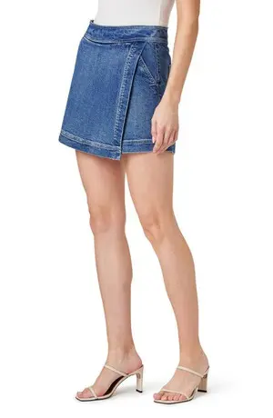 Habitual Faux Wrap Denim Skort