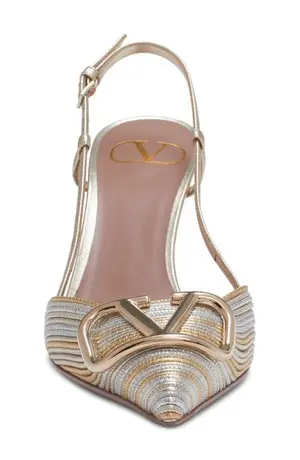 Valentino Garavani Vlogo Slingback Pumps