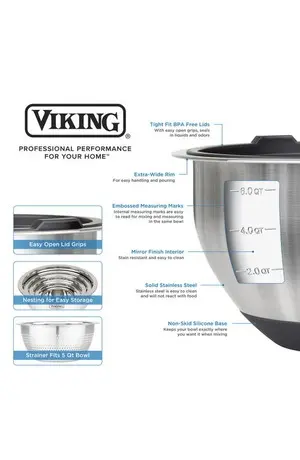 VIKING 9-piece Mixing Bowl Set - Black