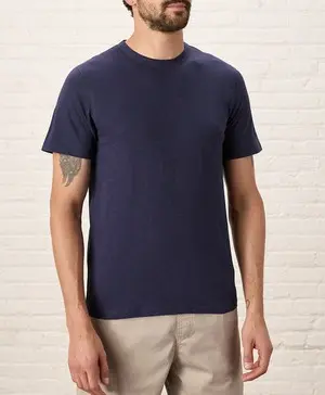PACT Organic Cotton Featherweight Slub Crew Tee - Eclipse
