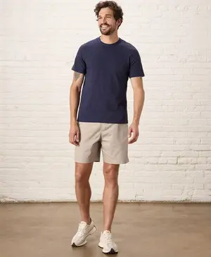 PACT Organic Cotton Featherweight Slub Crew Tee - Eclipse