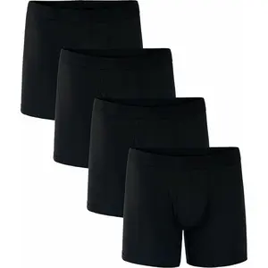 PACT Organic Cotton Everyday Boxer Brief 4-pack - Black
