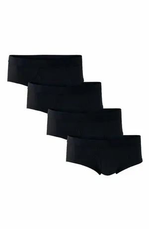 PACT Organic Cotton Everyday Brief 4-pack - Black