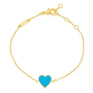 ANNA ZUCKERMAN Bff Heart Bracelet - Blue Turquoise