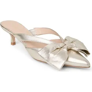 Jack Rogers Cynthia Bow Pointed-toe Mules - Jacks Platinum