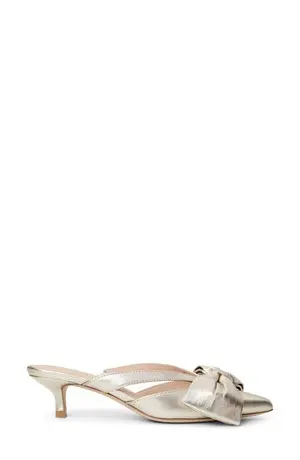 Jack Rogers Cynthia Bow Pointed-toe Mules - Jacks Platinum