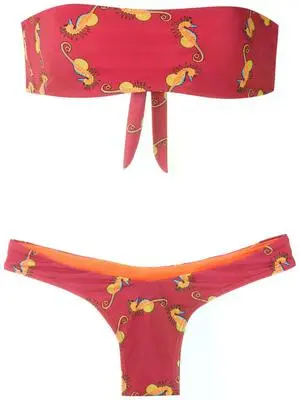 AMIR SLAMA Strapless Bikini Set - Red