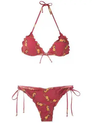 AMIR SLAMA Triangle Bikini Set - Red