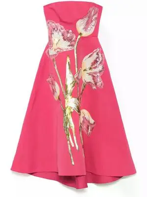 Amsale Sequin Appliqué Dress