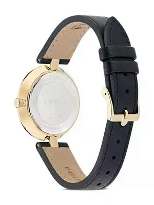Furla Logo Links 28mm Watch - Black