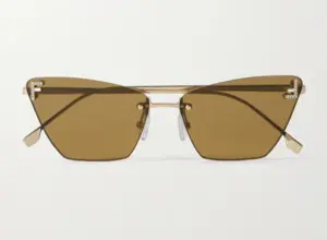 Fendi Rimless Cat-eye -tone Sunglasses - Rose Gold