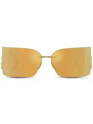 Dolce & Gabbana Logo-plaque Sunglasses - Gold