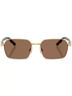 Dolce & Gabbana Logo-plaque Sunglasses - Gold