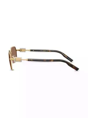 Dolce & Gabbana Logo-plaque Sunglasses - Gold