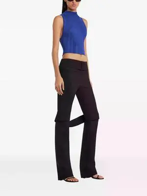 COURREGES Mock-neck Ribbed Tank Top