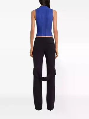 COURREGES Mock-neck Ribbed Tank Top