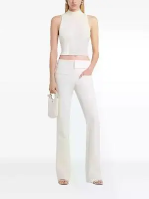 COURREGES Cropped Ribbed Tank Top
