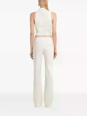 COURREGES Cropped Ribbed Tank Top
