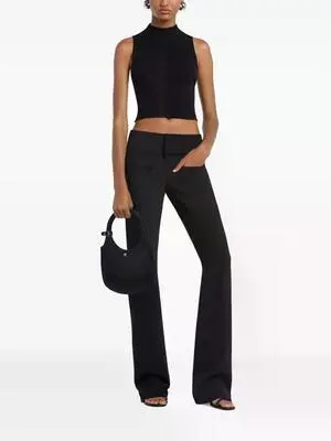 COURREGES Cropped Ribbed Tank Top