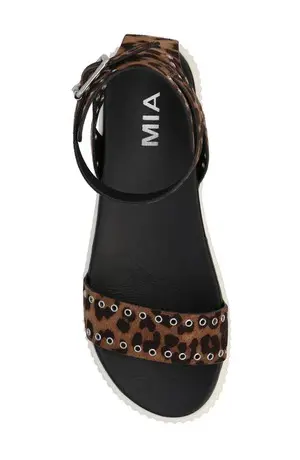 Mia Evelin Ankle Strap Platform Sandal - Leopard Print