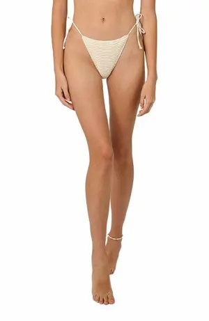 WeWoreWhat Tie Crochet Bikini Bottom - Off-white