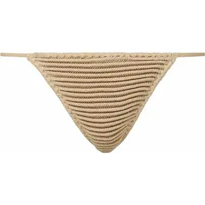 WeWoreWhat Tie Crochet Bikini Bottom - Teakwoood