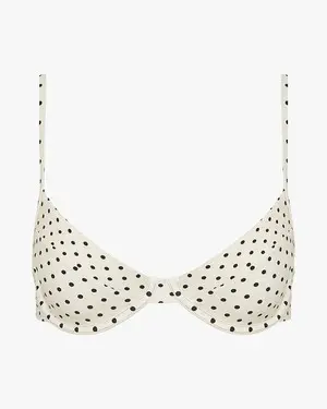 WeWoreWhat Full Coverage Underwire Bikini Top - Oat/black