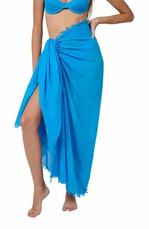 WeWoreWhat Raw Edge Maxi Sarong