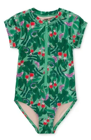 TEA COLLECTION Rash Guard One-piece Swimsuit - Jungle Botanical