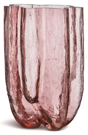 KOSTA BODA Crackle Extralarge Vase - Pink