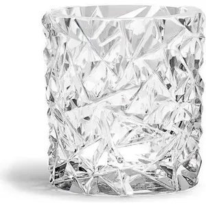 ORREFORS Carat Medium Crystal Candleholder - Clear