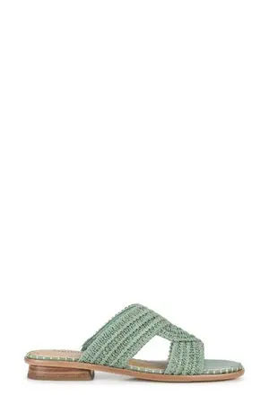 BARETRAPS Navene Woven Raffia Slide Sandal - Sage