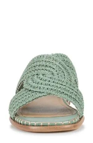 BARETRAPS Navene Woven Raffia Slide Sandal - Sage