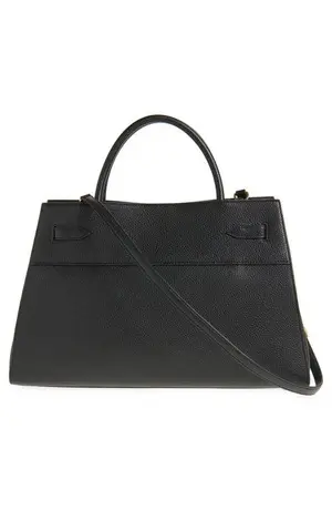 Veronica Beard Large Dash Leather Tote - Black
